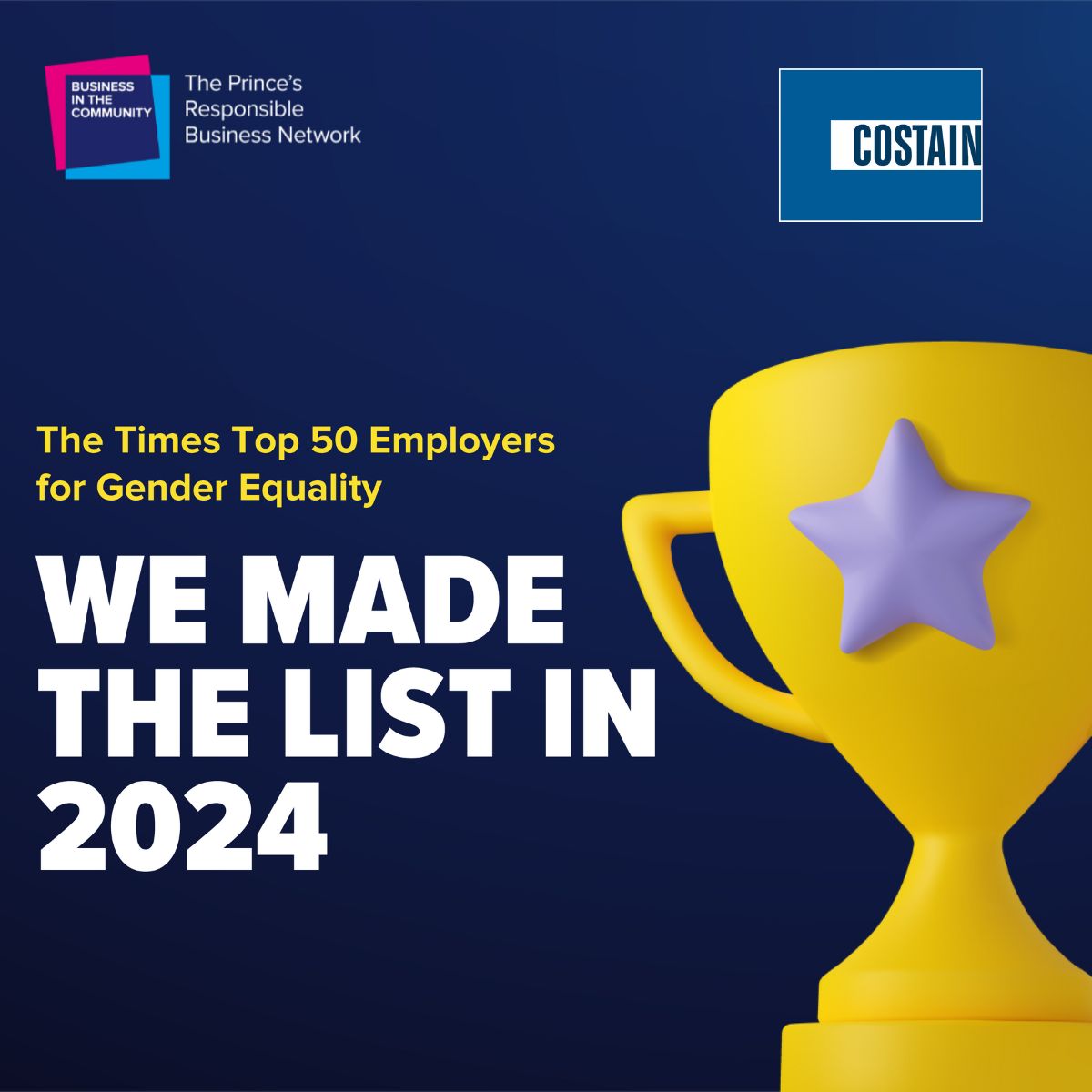Costain named one of The Times Top 50 Employers for Gender Equality ...